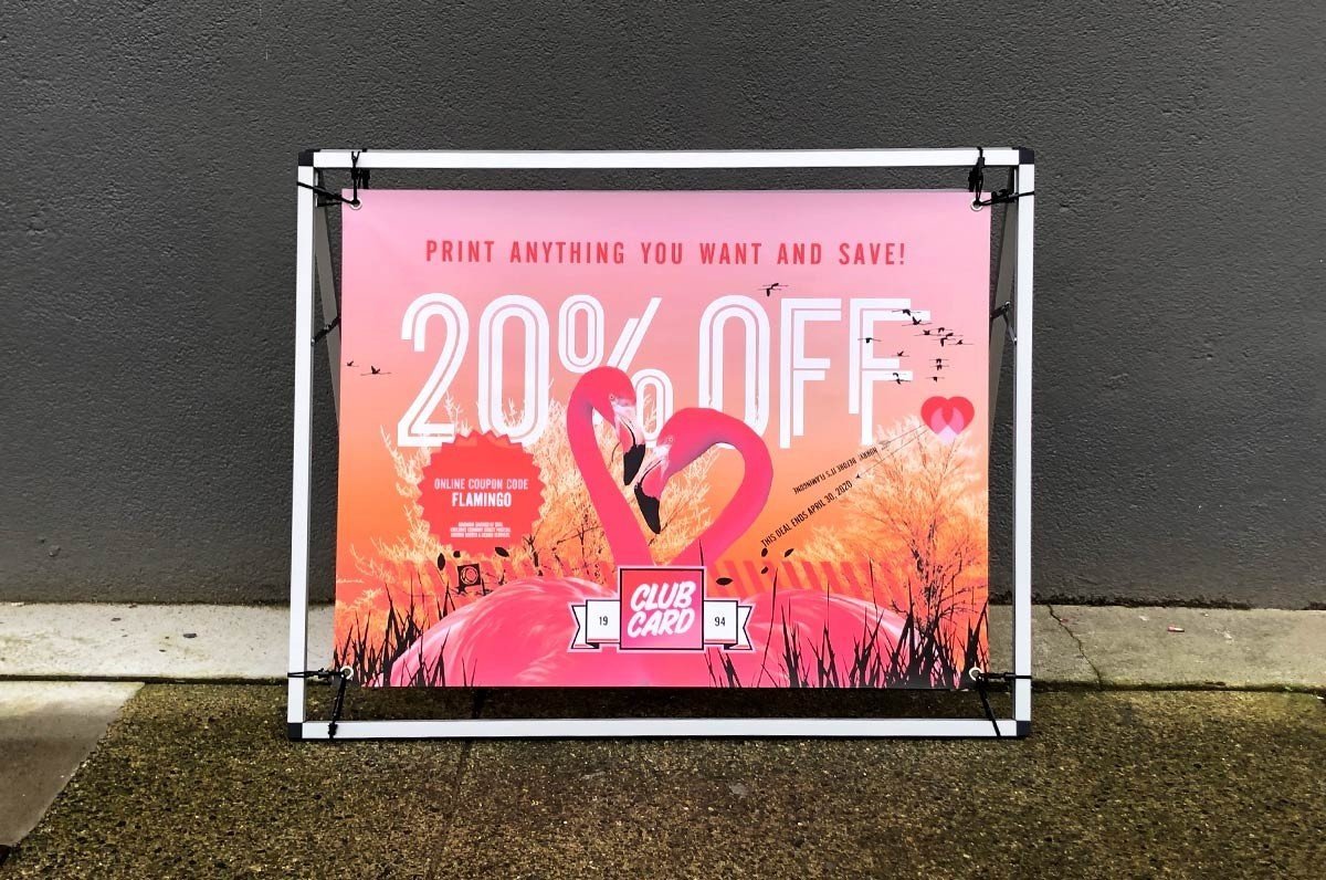 Arena Outdoor Banner Stand Frames With Full Colour Banners | Clubcard ...