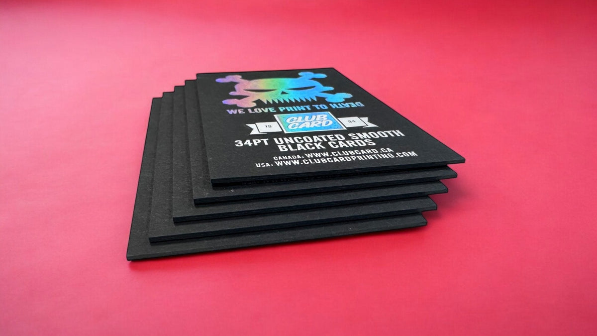 Print Pure Black Card With Foil Stamping | Clubcard Vancouver ...