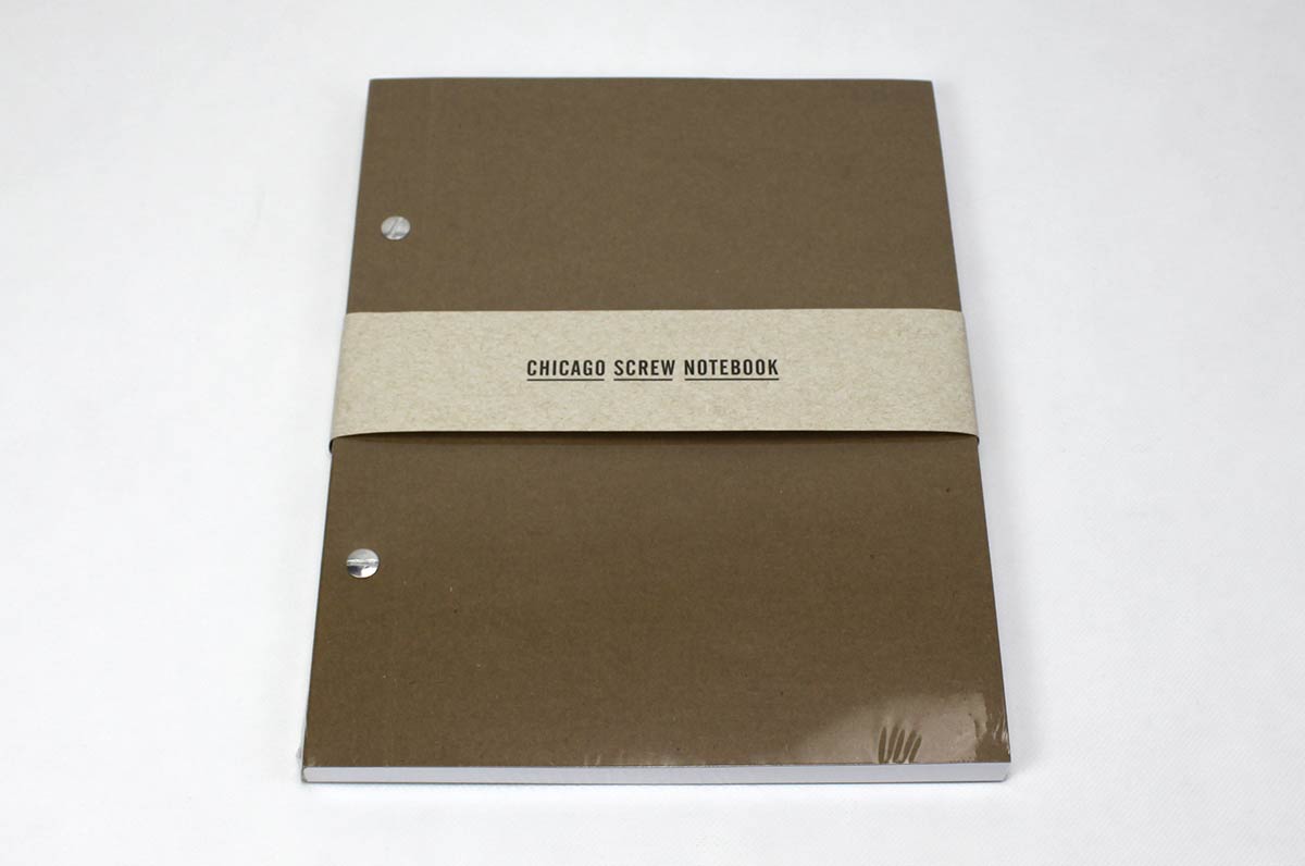 80 page notebook with a natural kraft cover | chicago screw binding ...