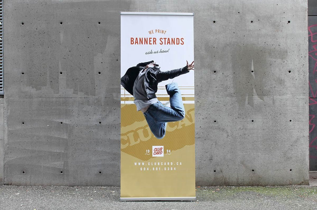 Fixed Standing Banner Stands — Clubcard Printing Canada