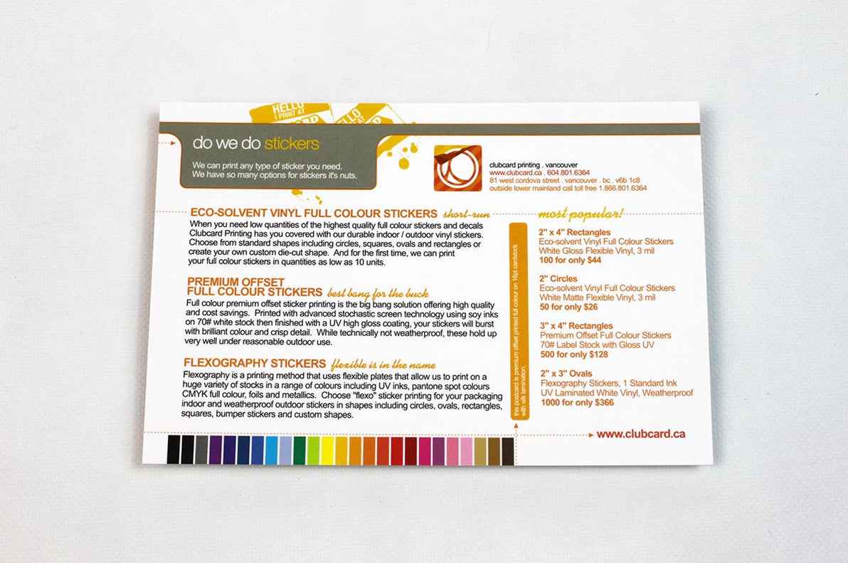 Silk Laminated Postcard Printing | Clubcard Vancouver — Clubcard ...