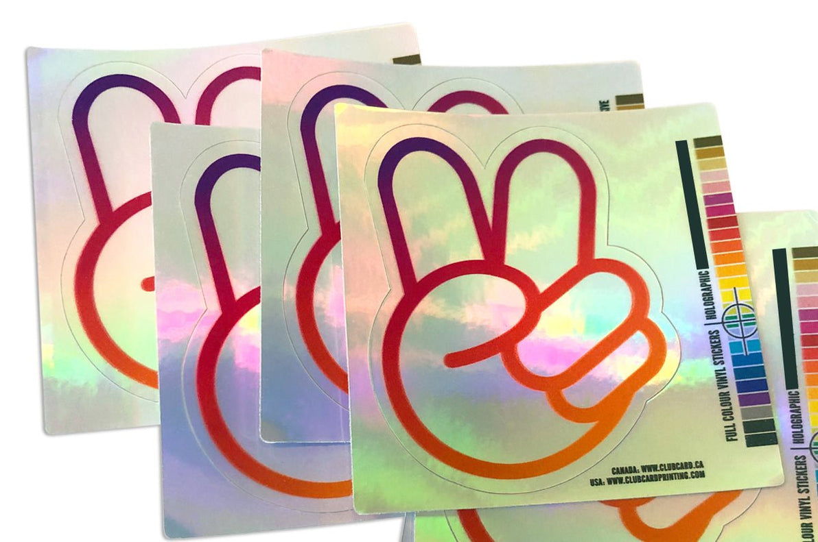Vancouver Sticker Printing On Clear, White or Holographic Vinyl Stock ...