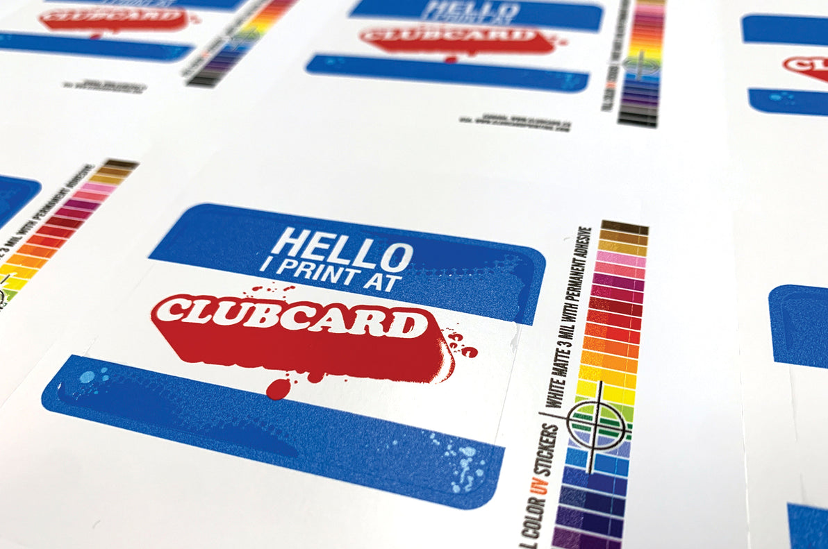 Vancouver Sticker Printing On Clear Or White Vinyl Stock | Clubcard ...